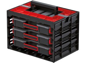 5905197274133 - Organizer PROSPERPLAST TAGER CASE schwarz (schwarz rot) B415cm H295cm T29cm Kunststoff Aufbewahrungsboxen 415 x 29 x 295 cm