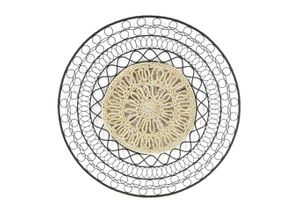 5011583537406 - Wandbild ART FOR THE HOME Rotan Mandala Rund schwarz (farbe bild(er) schwarz) B76cm H76cm T55cm Ø55cm Metall Bilder Metal Art ration Luxus Rattan Rotan Mandala 76 cm