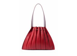 4053704051027 - Schultertasche GRETCHEN Fan Hobo Damen Gr B H T 12cm x 26cm x 345cm silber (rot silberfarben) Kalbsleder Taschen in modischem Design