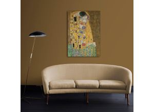 5011583536744 - Leinwandbild ART FOR THE HOME Kuss (Gustav Klimt) Bilder Gr B H T 70 cm x 100 cm x 3 cm Leinwandbild 1 St bunt (mehrfarbig) Leinwandbilder