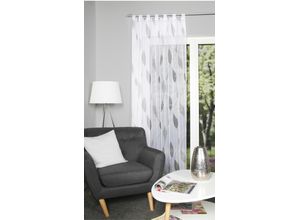 4056751420129 - Gardine HOME WOHNIDEEN PAOLO grau (stein) B140cm H175cm Voile Obermaterial 100% Polyester Gardinen halbtransparent