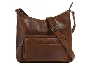 4022581333922 - Umhängetasche BODENSCHATZ Damen Gr B H T 23cm x 23cm x 4cm onesize braun (cognac) Leder leicht glänzend unifarben Taschen echt Leder