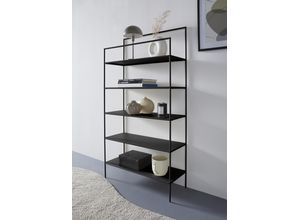 4069745063813 - Mehrzweckregal Alimo schwarz B80cm H151cm T30cm Metall LEGER HOME BY LENA GERCKE Regale minimalistisches Design Metallgestell 4 Ablageflächen Breite 80 cm 4069745063813 - Mehrzweckregal Alimo schwarz B80cm H151cm T30cm Metall LEGER HOME BY LENA GERCKE Regale minimalistisches Design Metallgestell 4 Ablageflächen Breite 80 cm