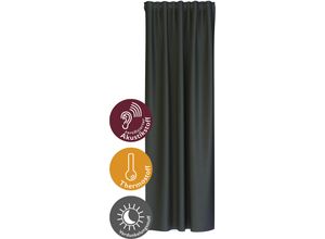 4043343595150 - Vorhang Galdin Gr 1 grau (anthrazit) B140cm H245cm Polyester Gardinen Verdunklungsvorhang blickdicht Thermo Energiesparend