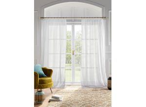 6920192966004 - Gardine Mila Gr 3 weiß B140cm H225cm Voile Polyester GUIDO MARIA KRETSCHMER HOME & LIVING Gardinen Wellenmuster Voile einfarbig democratichome Edition bestickt Topseller