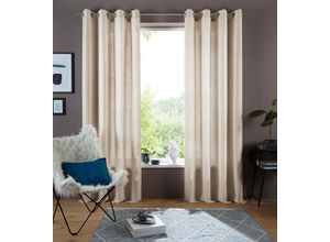 4068222004103 - Gardine MY HOME Rudy Gr 1 beige (sand) B140cm H145cm Polyester Leinen Gardinen Halbtransparent Leinenlook Polyester-Leinen-Mischung Topseller