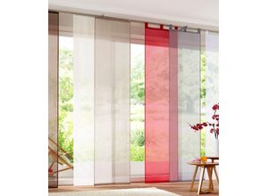 6944185435414 - Schiebegardine MY HOME Xanten Gr 1 weiß B57cm H145cm Voile Polyester Gardinen 2-er Set mit Befestigungszubehör Breite 57 cm Raumteiler modern Topseller