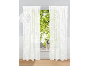 4068222508977 - Gardine Inés Gr 2 weiß B130cm H175cm Polyester Gardinen