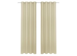 4068223281534 - Gardine MY HOME SOLA Gr 4 beige (cream) B130cm H245cm Polyester Polyester Gardinen Schal einfarbig Verdunkelung 1er oder 2er Set Gardinen