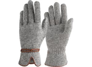 4260478660489 - Strickhandschuhe PEARLWOOD Damen Gr 7 grau (hellgrau meliert) Materialmix Handschuhe elastischer Strickbund 4260478660489 - Strickhandschuhe PEARLWOOD Damen Gr 7 grau (hellgrau meliert) Materialmix Handschuhe elastischer Strickbund