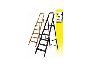 4056551207104 - Stehleiter CF-133A Aluminium-Haushaltsleiter 2-6 Stufen gummierte Standfüße bis 150 kg (6 Stufen Black Edition) 4056551207104 - Stehleiter CF-133A Aluminium-Haushaltsleiter 2-6 Stufen gummierte Standfüße bis 150 kg (6 Stufen Black Edition)