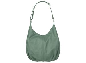 4260543057268 - Shopper CLUTY Damen Gr B H T 31cm x 28cm x 7cm onesize grün Leder leicht glänzend unifarben Taschen echt Leder Made in Italy