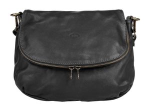 4260253335564 - Umhängetasche PIKÉ Damen Gr B H T 29cm x 24cm x 8cm onesize schwarz Leder gepflegt Taschen echt Leder Made in Italy