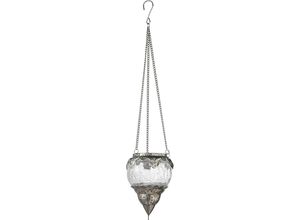 8903368998724 - unisex Hängeampel in antiksilber-transparent Größe 17 cm + Ø11 cm Witt Weiden 80% Aluminium 20% Glas