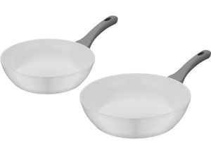 4005643461757 - Pfannen-Set Fiona Aluminium (Set 2-tlg je 1 Pfanne Ø 24 28 cm H 68 73 cm - 23 37 l) weiß kratzfeste ILAG® CERAMIC-Veredelung Induktion weiß