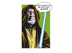 4055065163340 - Bild KOMAR Star Wars Classic Comic Quote Obi Wan bunt (farbe bild(er) bunt) B50cm H70cm Holz Papier Bilder Wandbild zur Dekoration im Kinderzimmer - ohne Rahmen