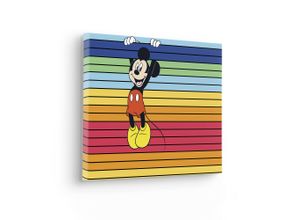 4055065030239 - Leinwandbild KOMAR Mickey Band of Color - Größe 30 x 40 cm bunt (farbe bild(er) bunt) B30cm Holz Papier Bilder Keilrahmenbild mi Echtholzrahmen