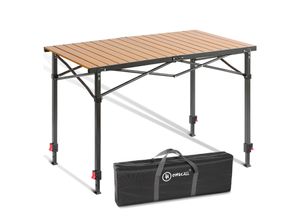 4250902905781 - Klapptisch Campingtisch Balkontisch Gartentisch Alumininum bis 100kg für 2-6 Personen Höhenverstellbares Bein(76 845 925 cm)