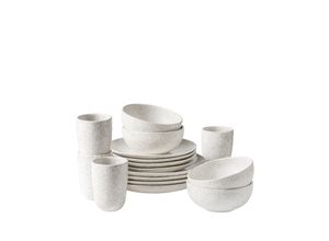9010933019834 - Kombiservice GIPFELSTÜCK Geschirr-Set Service Alpenwiese Geschirr-Sets Gr 16 tlg beige (creme) jedes Teil ein Unikat