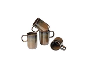 9001794894746 - Gipfelstück Kaffeebecher-Set Steinzeug Glockenklang Bronze   Braun