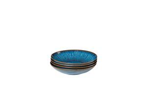9001794894630 - Suppenteller GIPFELSTÜCK Eisfall Speiseteller Gr 22 cm blau Scandi-Style glänzende Reaktivglasur jedes Stück ein Unikat
