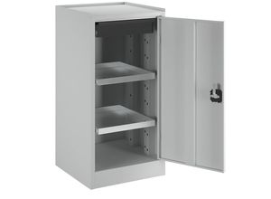 8697653676656 - eurokraft pro Werkzeug- und Beistellschrank 1 Schublade 2 Fachböden Tür lichtgrau