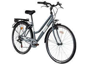 4250845948739 - Arizona Damen Fahrrad 28 Zoll Stadtrad 7 Gänge Hollandrad Citybike Damenfahrrad retro dunkelgrau
