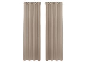 4068223281893 - Gardine MY HOME SOLA Gr 1 grau (taupe) B130cm H145cm Polyester Polyester Gardinen Schal einfarbig Verdunkelung Überbreite 1er 2er Set Gardinen