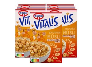 4000521042530 - Vitalis Knusper Müsli Cinnamon Roll 400 g 7er Pack