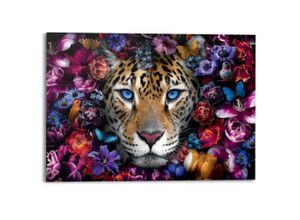 8714597636406 - Deco-Panel REINDERS Flower Cat bunt (farbe bild(er) bunt) B140cm H100cm T2cm MDF Bilder