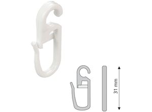 4016318039362 - Faltenclip LIEDECO weiß H31cm Kunststoff Gardinenbefestigungen Faltenlegehaken für Gardinenringe 4016318039362 - Faltenclip LIEDECO weiß H31cm Kunststoff Gardinenbefestigungen Faltenlegehaken für Gardinenringe