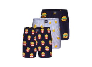 4251462331140 - Happy Shorts Herren 3-Pack Boxershorts Motivprint 1er Pack