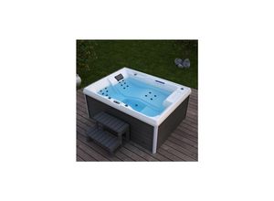 4058166243683 - HOME DELUXE Outdoor Whirlpool STREAM inkl Treppe und Thermoabdeckung
