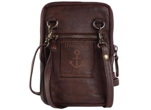 4046478051034 - Mini Bag HARBOUR 2ND Benita Damen Gr B H T 11cm x 16cm x 2cm braun Leder Taschen aus griffigem Leder mit typischen Marken-Anker-Label