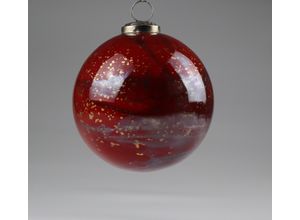 4056422473744 - Weihnachtsbaumkugel AM DESIGN aus Glas Ø 8 cm rot Ø8cm Glas Weihnachtsbaumkugeln 4er Set