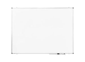8713797099721 - Whiteboard PREMIUM Hoch- Querformat Stahl weiß lackiert + Aluminiumrahmen magnethaftend Ablageschale + Zubehör B 1200 x H 900 mm