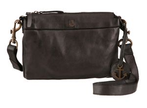 4046478036536 - Umhängetasche HARBOUR 2ND Evita Damen Gr B H T 21cm x 15cm x 11cm ash Leder Taschen aus hochwertigem Leder
