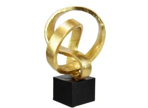 4019844802875 - Dekofigur IGEA Moderne Deko Skulptur gold B17cm H25cm Polyresin Dekofiguren Ornamente Statue Dekoration Figuren Geschenkidee silber