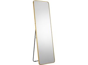 4251744817270 - Ganzkörperspiegel SALESFEVER Design Ganzkörperspiegel für stilvolle Einrichtung gold B50cm H160cm T2cm Aluminium Spiegelglas Spiegel Eleganz in Gold - Rahmen inklusive