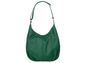 4260543057237 - Shopper CLUTY Damen Gr B H T 31cm x 28cm x 7cm onesize grün (dunkelgrün) Leder leicht glänzend unifarben Taschen echt Leder Made in Italy