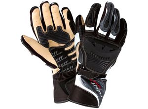 4250167724936 - Motorradhandschuhe ROLEFF RO 86 Gr L silber (schwarz weiß silberfarben) Handschuhe L Obermaterial 90% Rindsleder 10% Nylon Innenfutter 100% Polyester winddicht