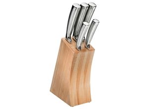 4006974106096 - Messerblock Steel Edition No 1  Edelstahl  Holz Metall  6-teilig  21x82x30 cm  Kochen Küchenmesser Messersets