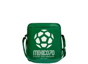 4045846240759 - Schultertasche LOGOSHIRT Mexico 70 Fußball-Weltmeisterschaft Damen Gr B H T 12cm x 38cm x 32cm grün (grün weiß) Kunstfaser bedruckt mehrfarbig Taschen mit tollem Frontdruck