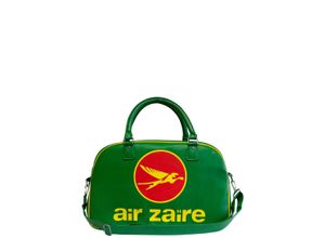 4045846264908 - Schultertasche LOGOSHIRT UmhängeAir Zaire - Airlines Damen Gr B H T 17cm x 305cm x 47cm grün Lederimitat mehrfarbig Taschen mit Air Zaire Airlines-Frontdruck
