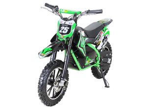 4056551046215 - Kinder-Crossbike Gepard Elektro-Kindermotorrad 500 Watt bis 25 km h verstärkte Gabel ab 5 J (Grün)
