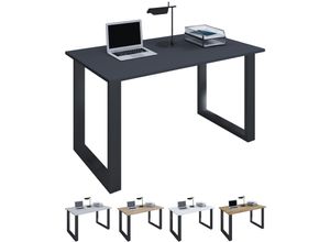 4051814378546 - Holz Schreibtisch H 76 x B 80 x T 50 cm Computertisch Arbeitstisch Büromöbel Lona U SW