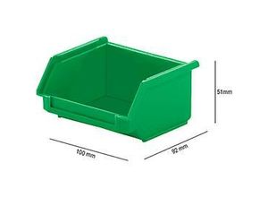 4052941743061 - Sichtlagerkasten SSI Schäfer Serie PROFI LF 110 Polypropylen L 92 x B 100 x H 51 mm 026 l grün