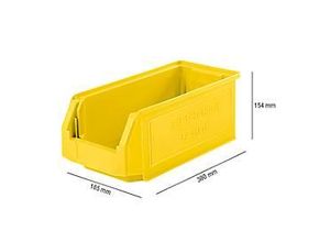 4052941088575 - Sichtlagerkasten SSI Schäfer Serie PROFI LF 421 Polypropylen L 380 x B 185 x H 154 mm 78 l gelb