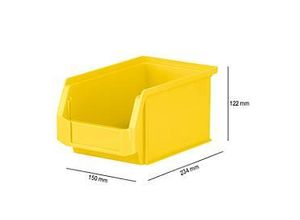 4052941153709 - Sichtlagerkasten SSI Schäfer Serie PROFI LF 221 Polypropylen L 234 x B 150 x H 122 mm 27 l gelb