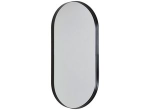 9010585548065 - Midyou Wandspiegel  Schwarz  Metall Glas Holzwerkstoff  oval  50x100x5 cm  Bsci  senkrecht und waagrecht montierbar  Spiegel Wandspiegel